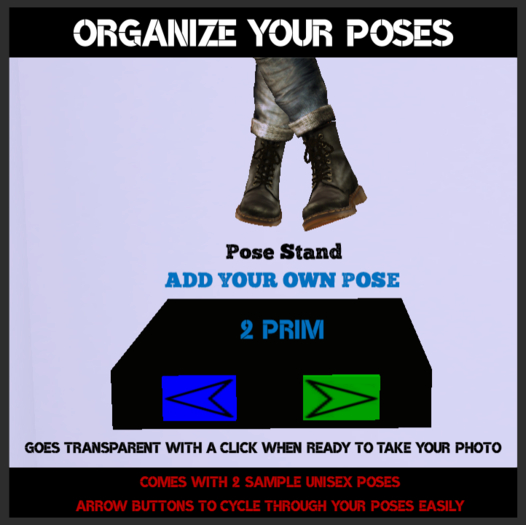 Second Life Marketplace - [WAG] Pose Stand